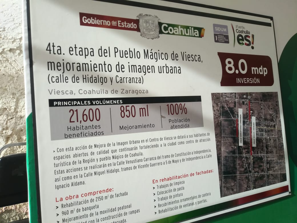 Arranca 4ta. Etapa de mejoramiento de la imagen de Viesca | Telediario ...