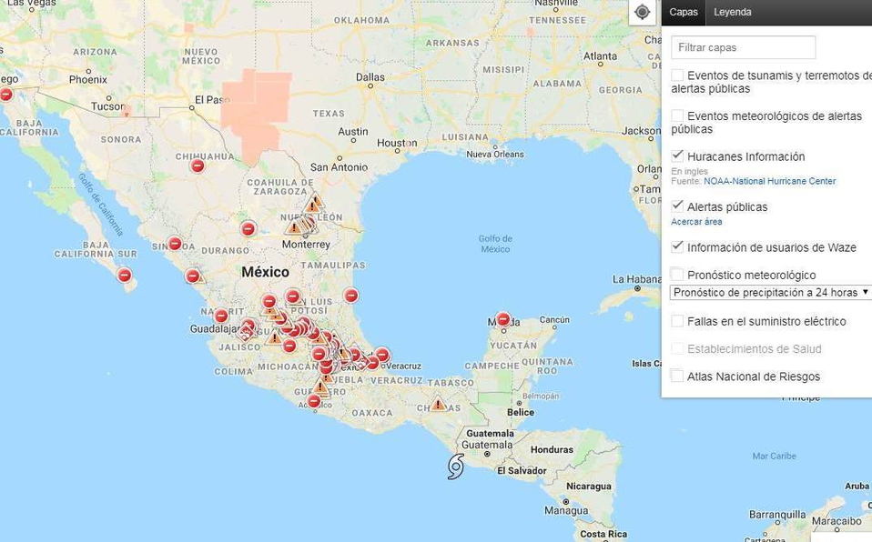 Google activa alertas de desastre y mapa de crisis por huracán 'Willa ...
