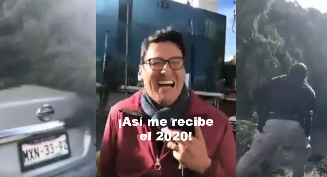 Ah caray, es mi coche!” Periodista reporta su propia tragedia en vivo ...