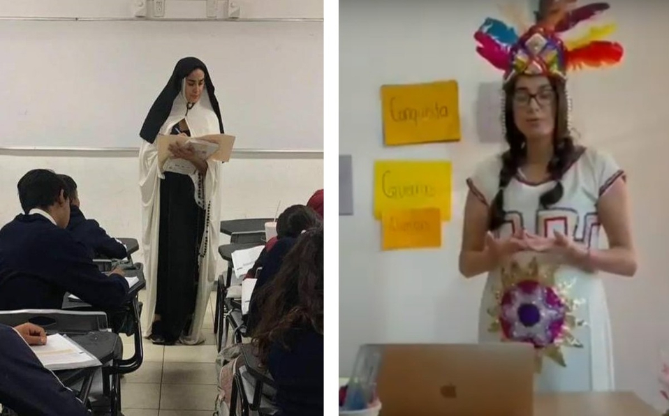 ¡Pasión por la enseñanza! Janet, la maestra de historia que se disfraza ...
