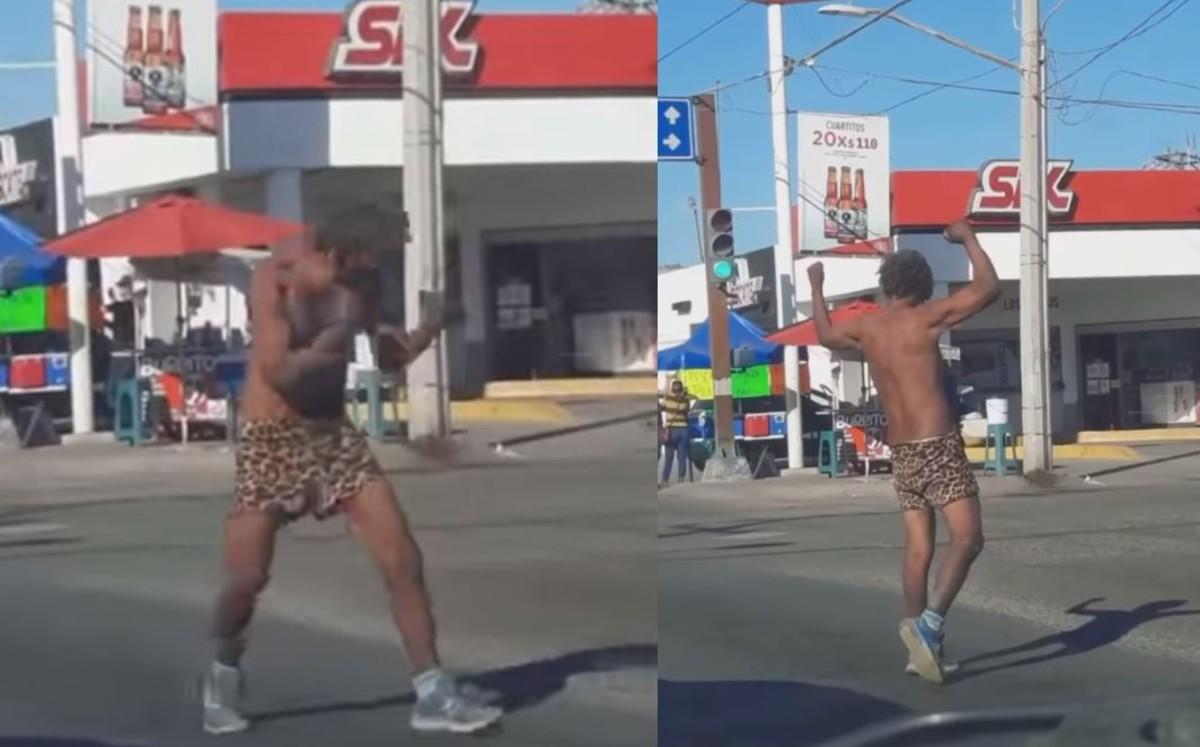 Vagabundo boxea contra el "hombre invisible" y se hace viral [VIDEO ...