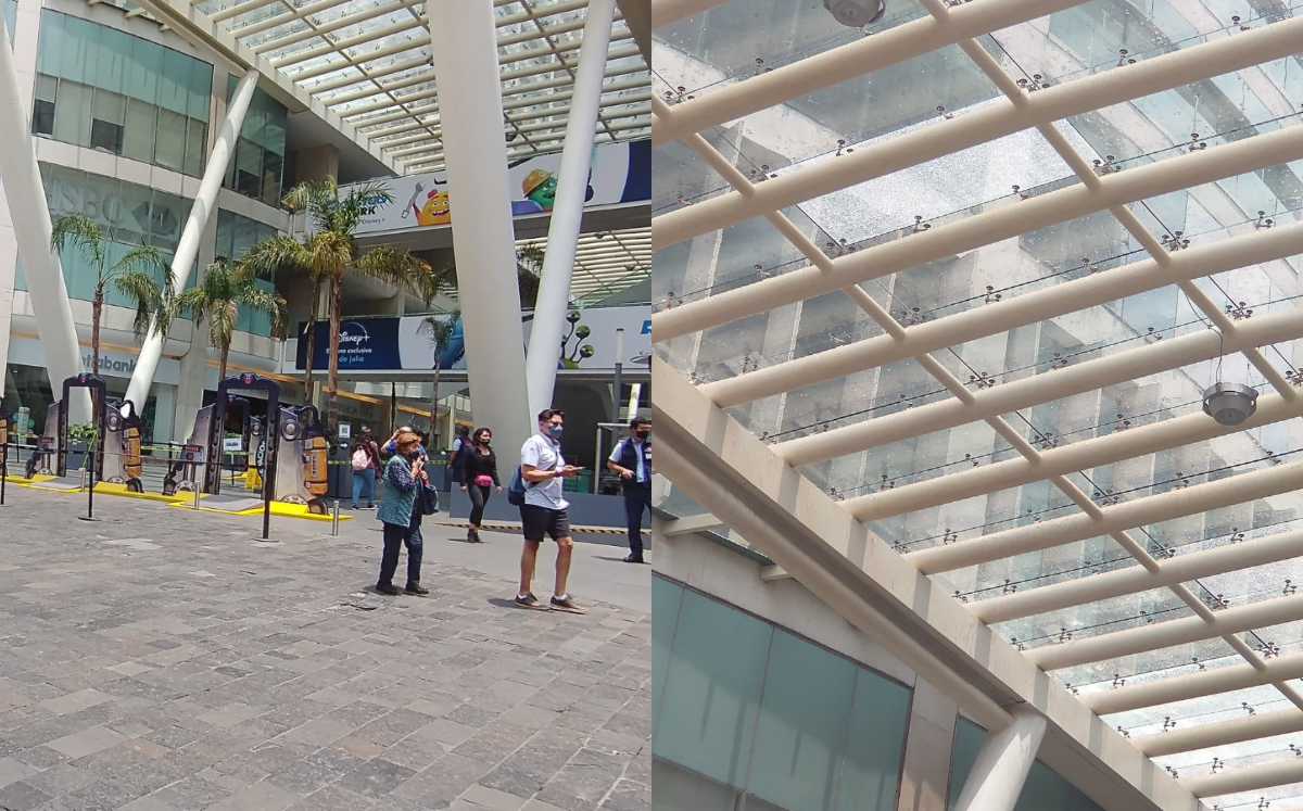 Cierran acceso principal de plaza Reforma 222 por ruptura de panel de ...