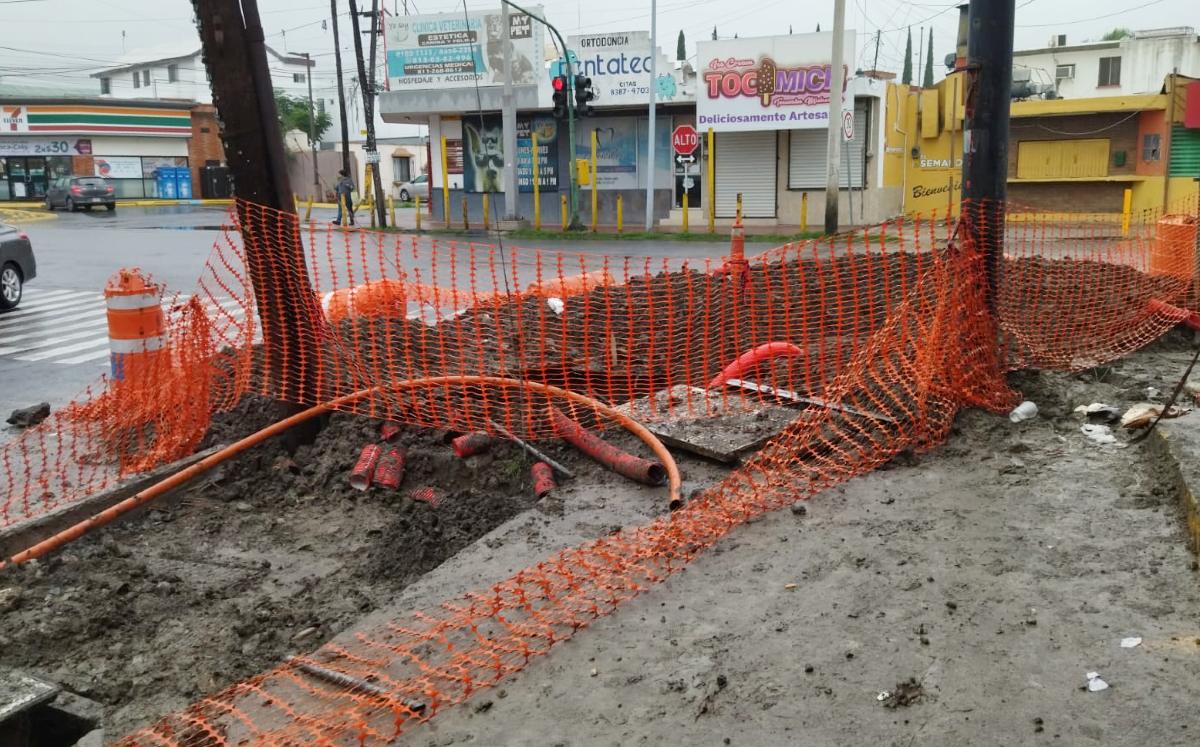 Retrasan trabajos de ampliación de banquetas en la zona tec por lluvia ...