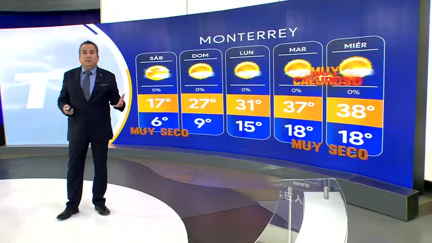 Clima en Monterrey hoy 17 de febrero con Abimael Salas| Telediario México