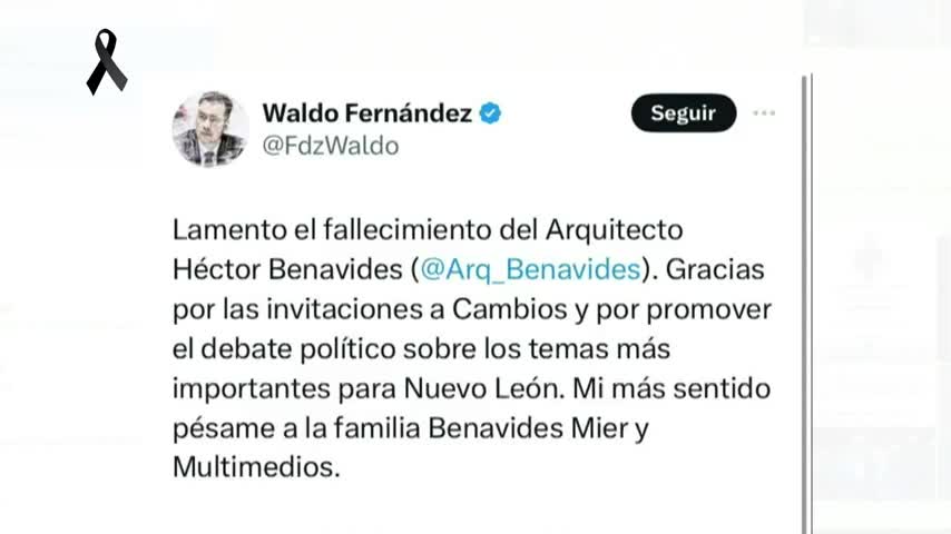Waldo Fernández lamenta el fallecimiento de Héctor Benavides ...