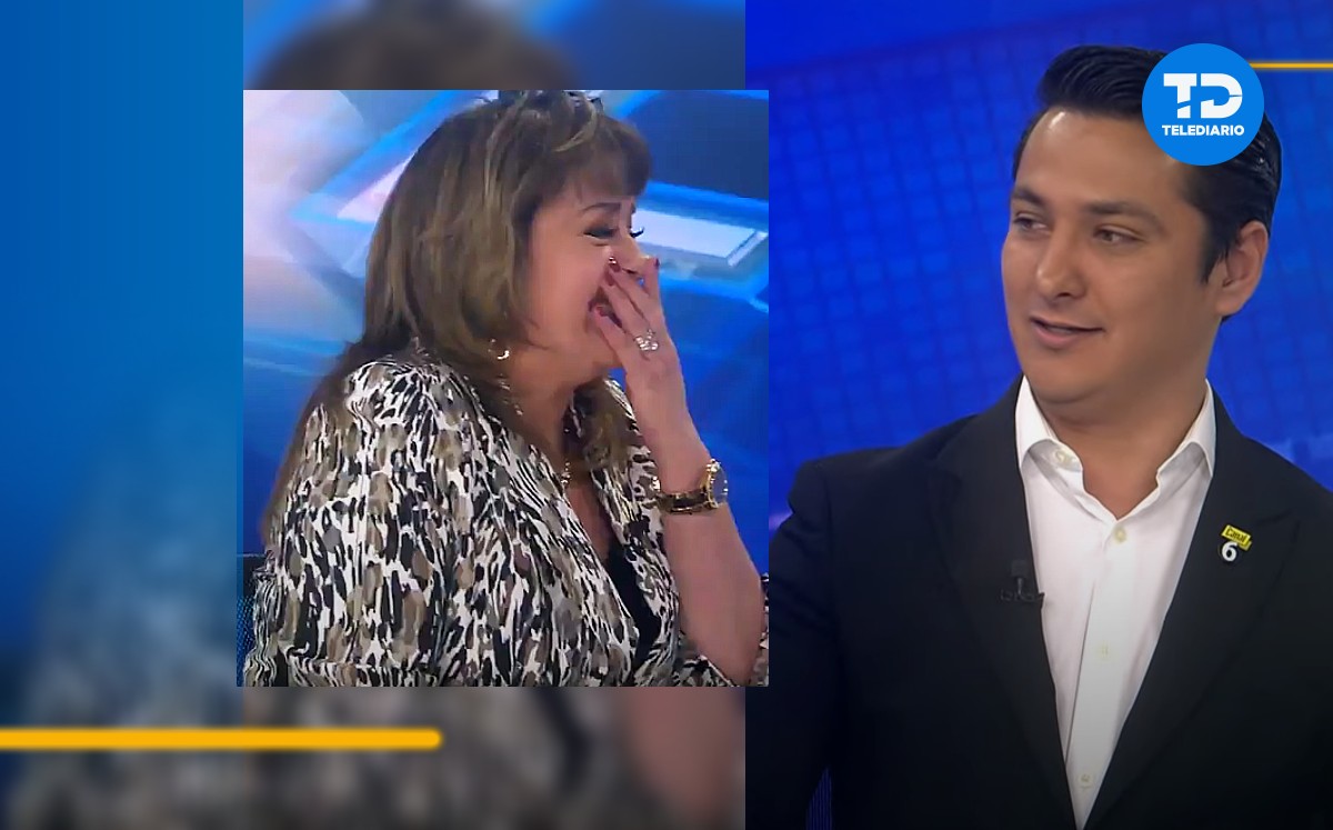 María Julia recibe regalo de conductor de Telediario en vivo | VIDEO ...